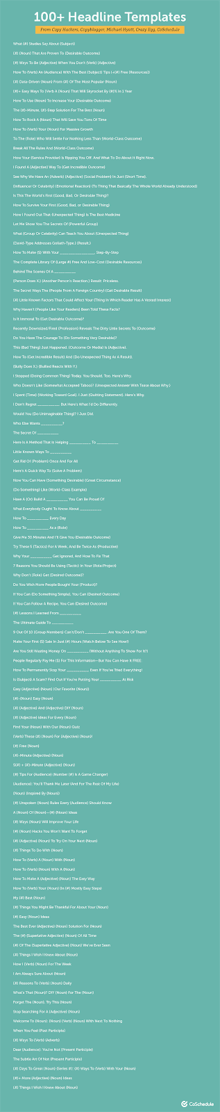 101 Catchy Blog Title Formulas That Will Boost Your Traffic