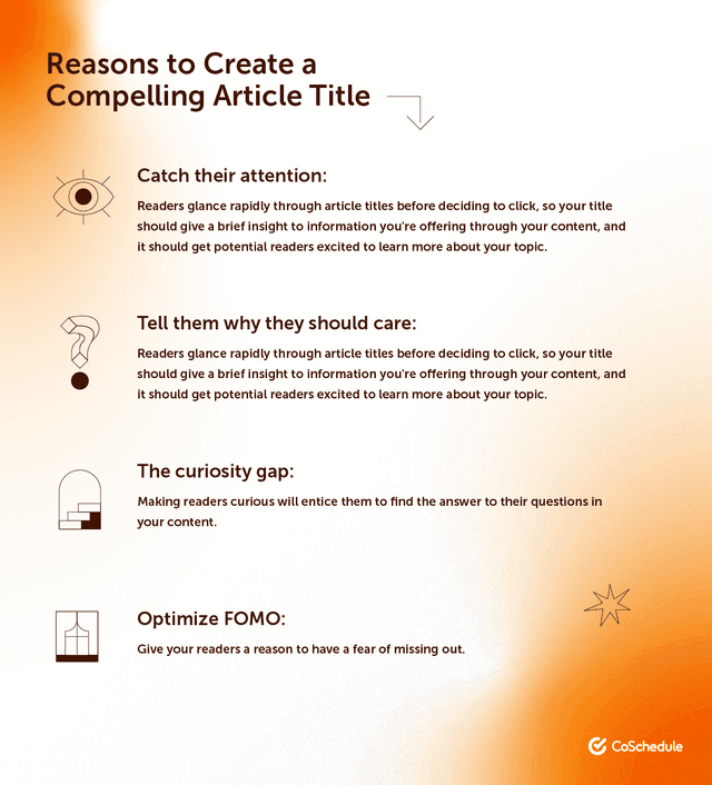 How to Craft Article Titles That Catch Your Audience's Attention