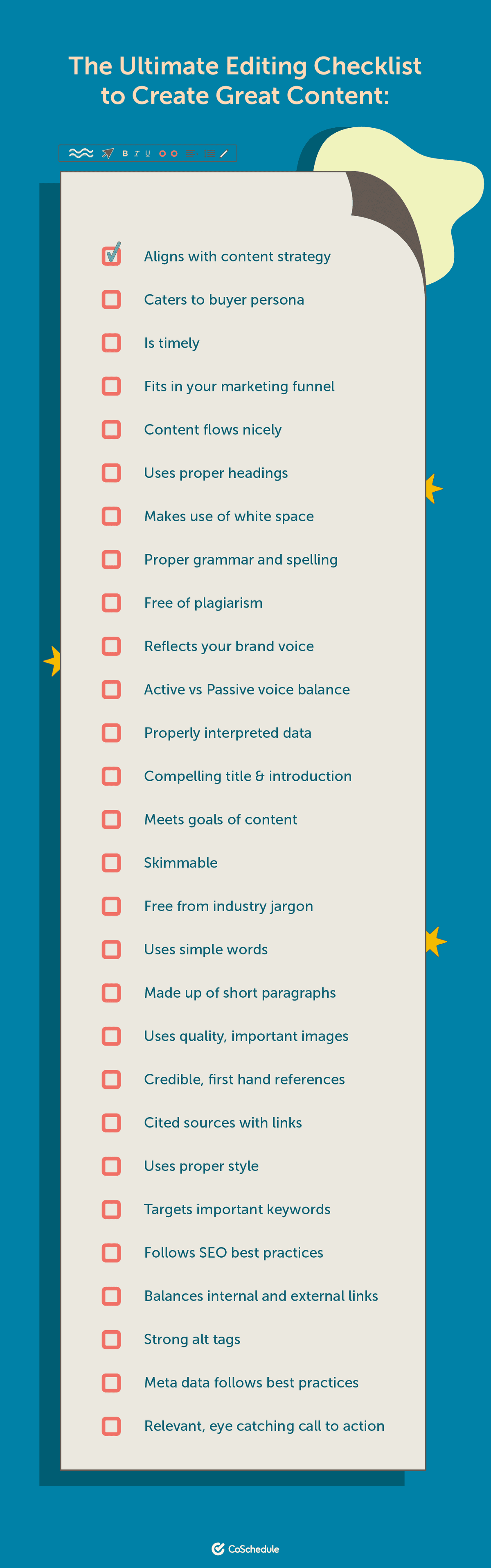 Complete Proofreading and Editing Checklist to Publish Amazing Copy