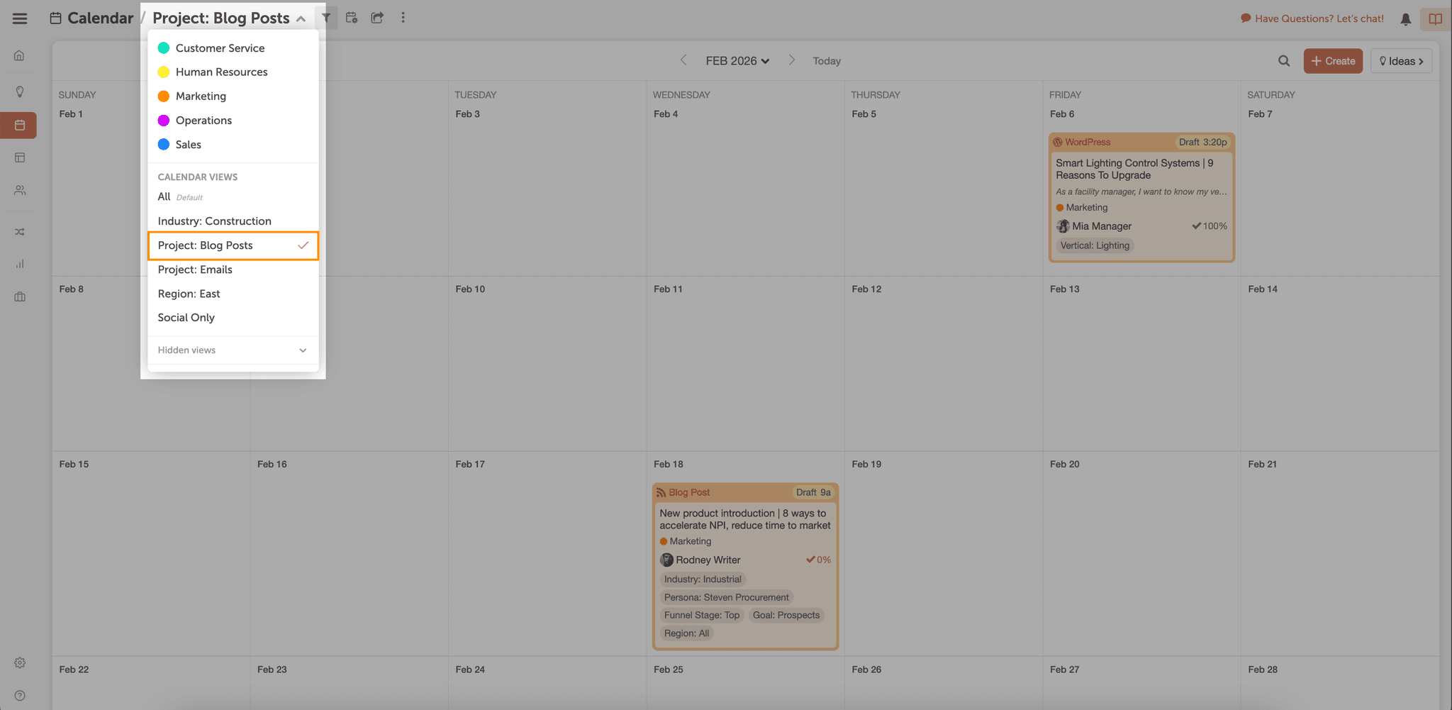 Create A Blog Calendar With CoSchedule Calendar Products