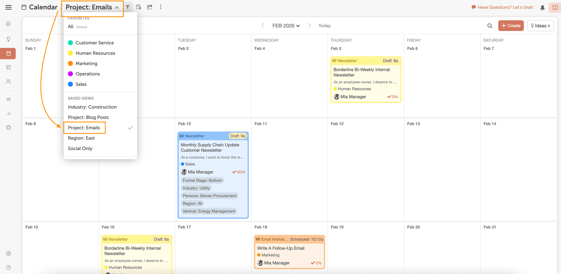 Create Email Newsletters With CoSchedule Calendar Products