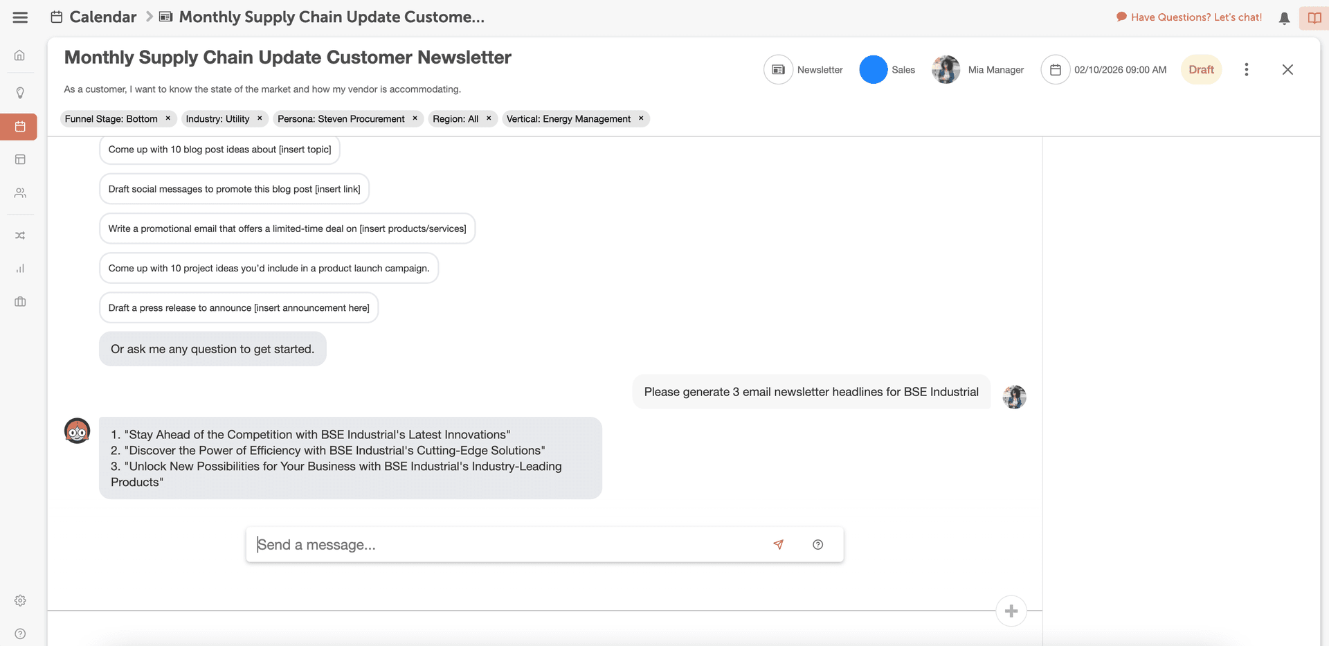 Create Email Newsletters With CoSchedule Calendar Products