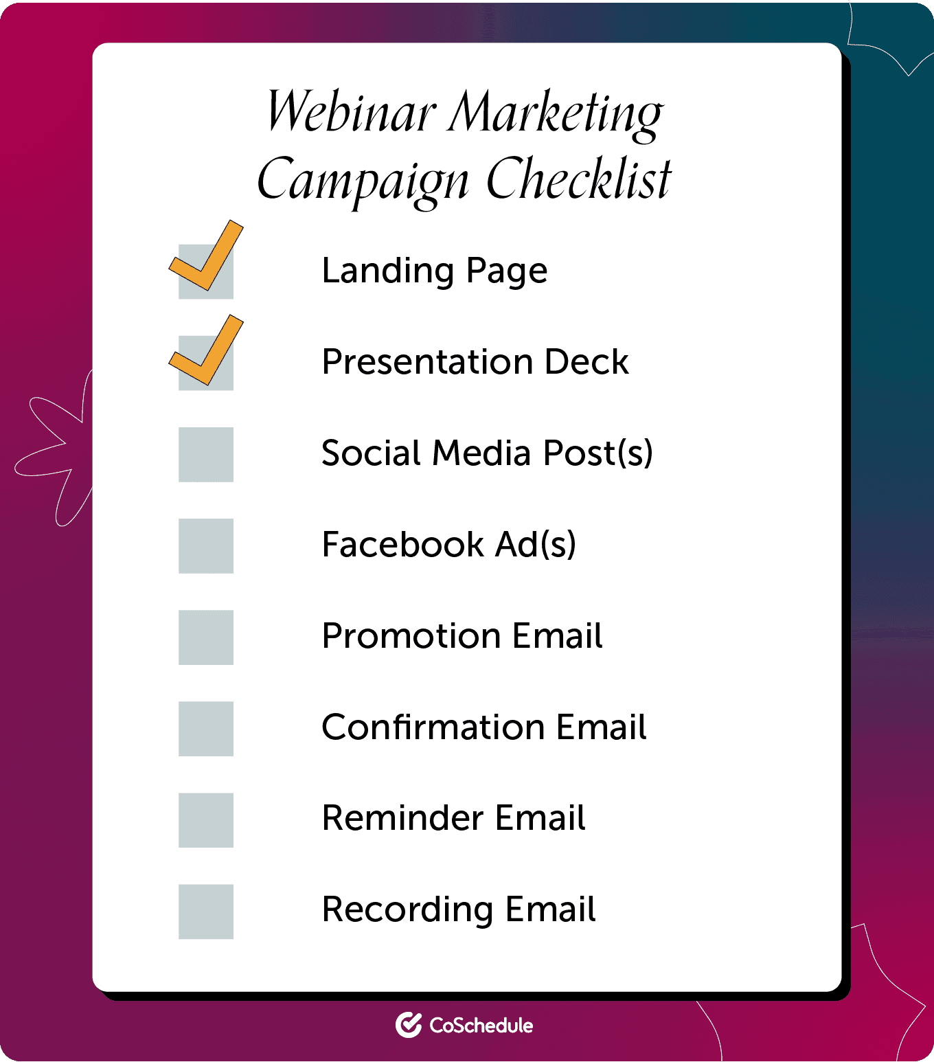 Marketing Checklists: Stay Organized (Examples & Templates)