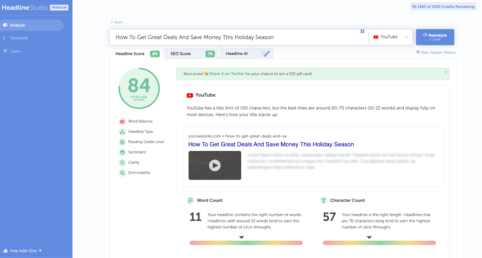 The #1 Free YouTube Title Analyzer