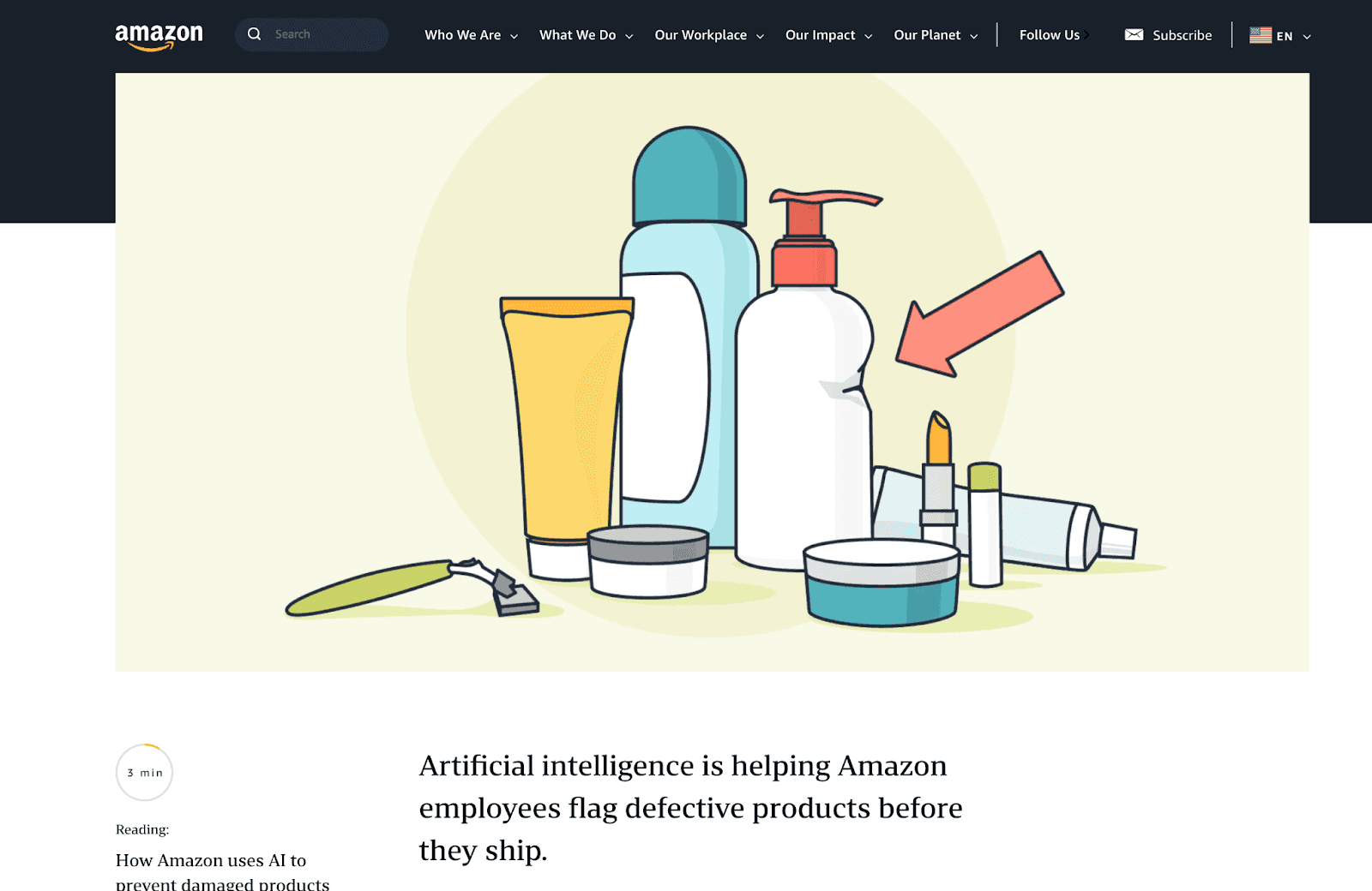 About Amazon’s usage of AI