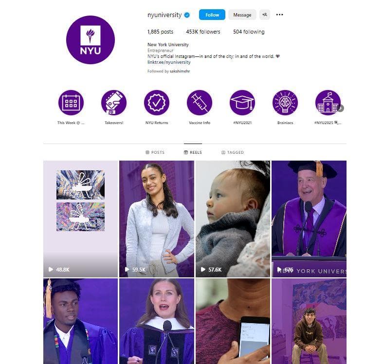 New York University Instagram