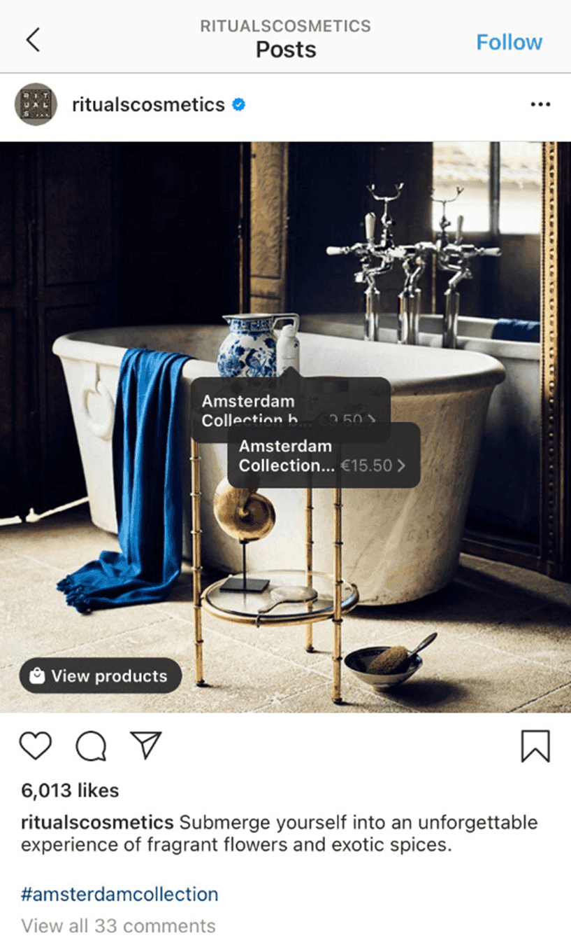 Shoppable Instagram post examples | Rapyd