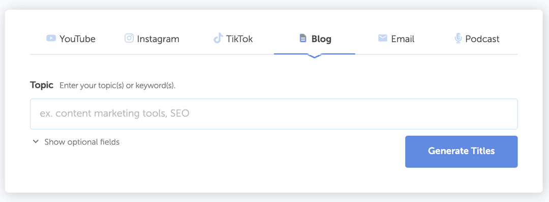 Free AI-Powered Blog Post Title Generator