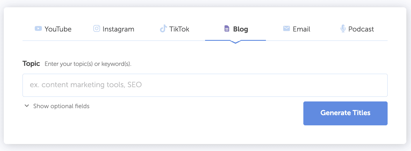 Free AI-Powered Blog Post Title Generator