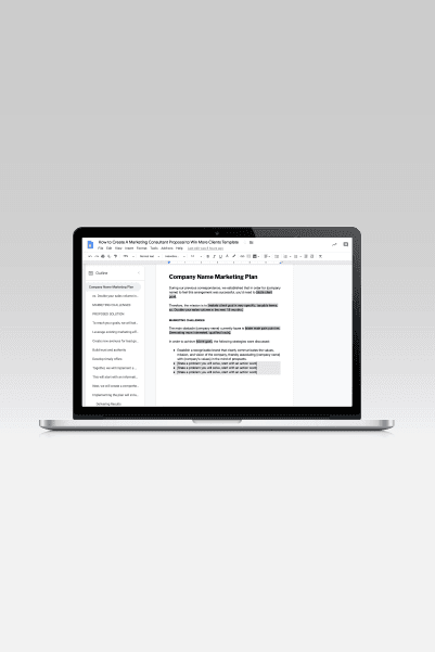 Marketing Consultant Proposal: Create One to Win Clients (Template)